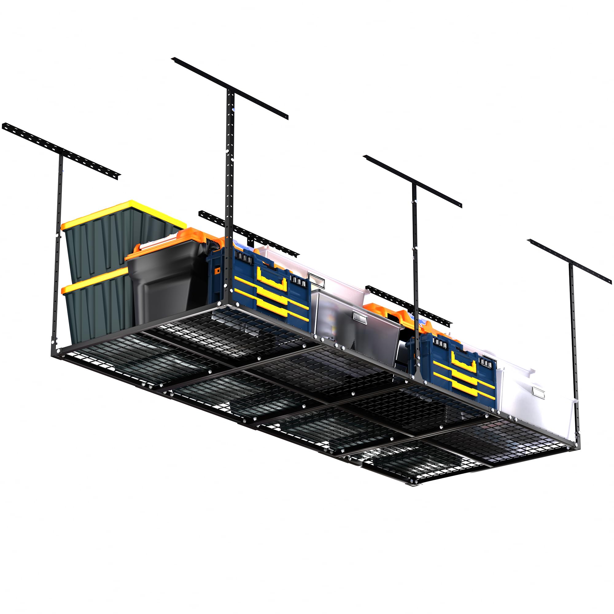 3 x 8FT Overhead Garage Storage Rack, Adjustable Ceiling Storage Racks ...