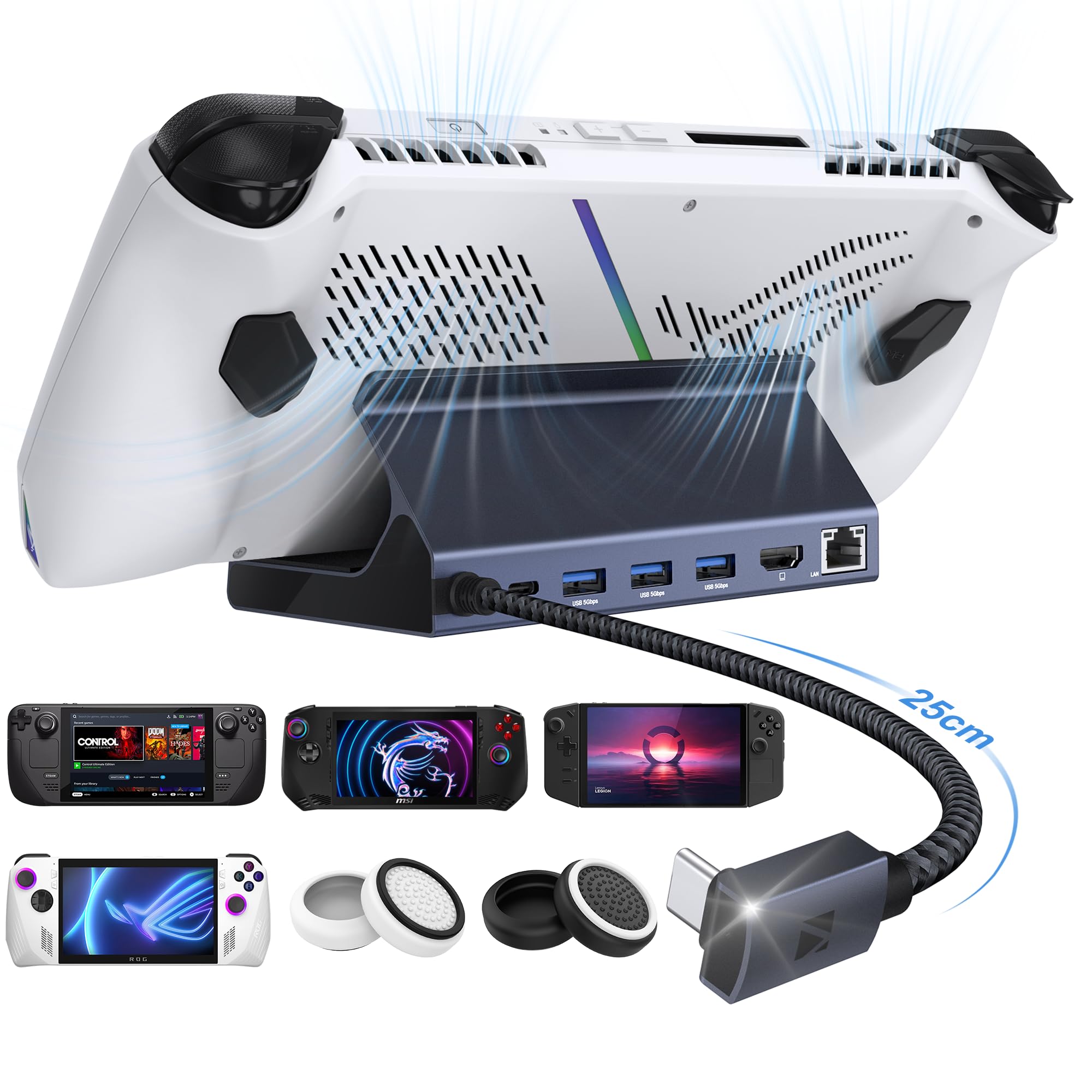 Mua iVANKY ROG Ally/Legion Go/Steam Deck OLED Dock, 8-in-1 Hub Docking ...