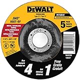 DEWALT DW4514 4-1/2-Inch by 1/4-Inch by 7/8-Inch Metal Grinding Wheel ...