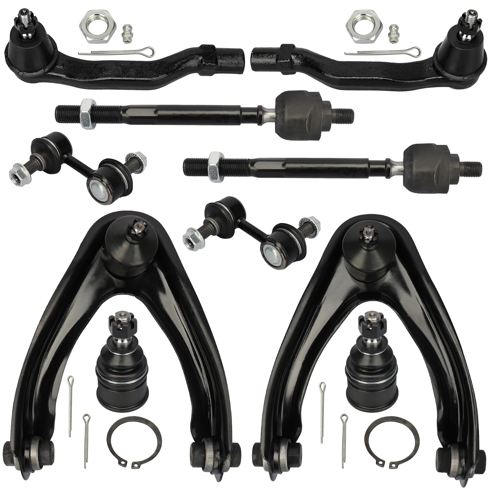 Mua IRONTEK 10pcs Set Front Upper Control Arms w/Ball Joint Sway Bar ...