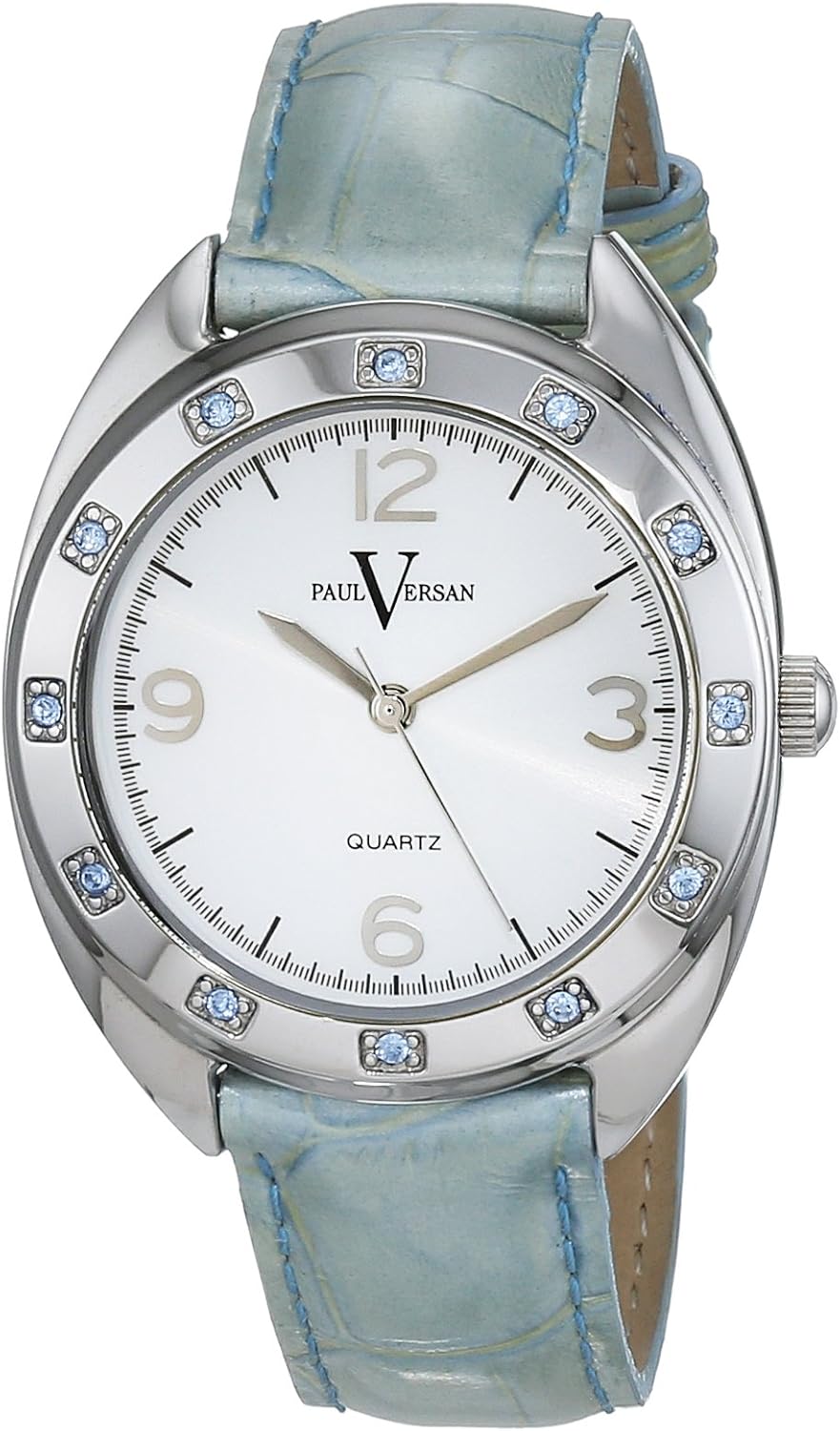 Paul Versan Damen Datum klassisch Quarz Uhr mit Leder Armband PV6901 ...