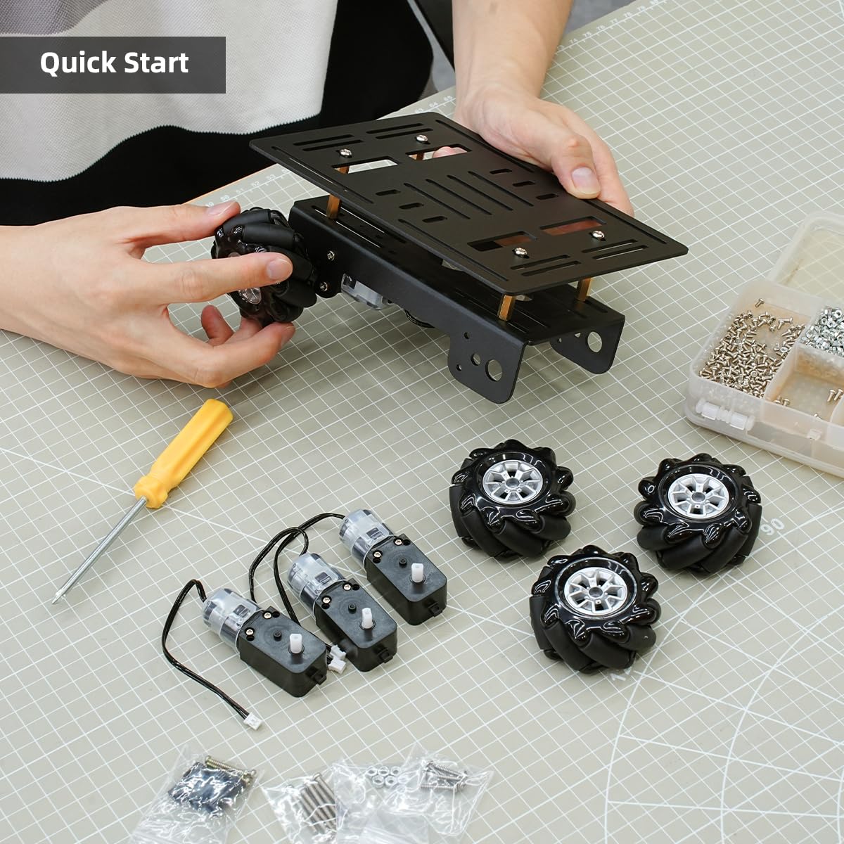 Mua LewanSoul Mecanum Robot Chassis Car Kit with 360° Omnidirectional ...