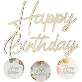 Amazon.com: Yousoontic Glitter Happy Birthday Wooden Sign for Backdrop ...
