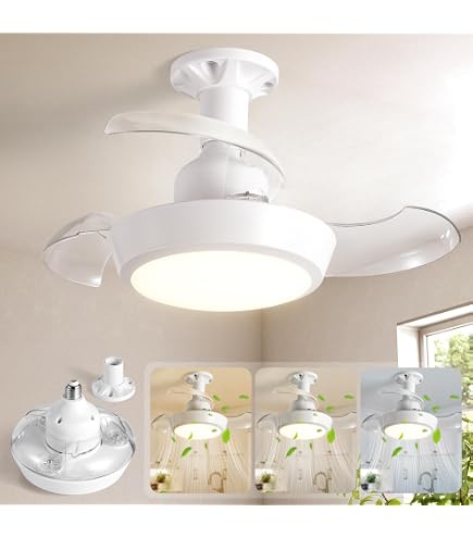 Bell Howell Smart Ceiling Fan Light Bulb - 4 Head Drone Fan With Remote ...