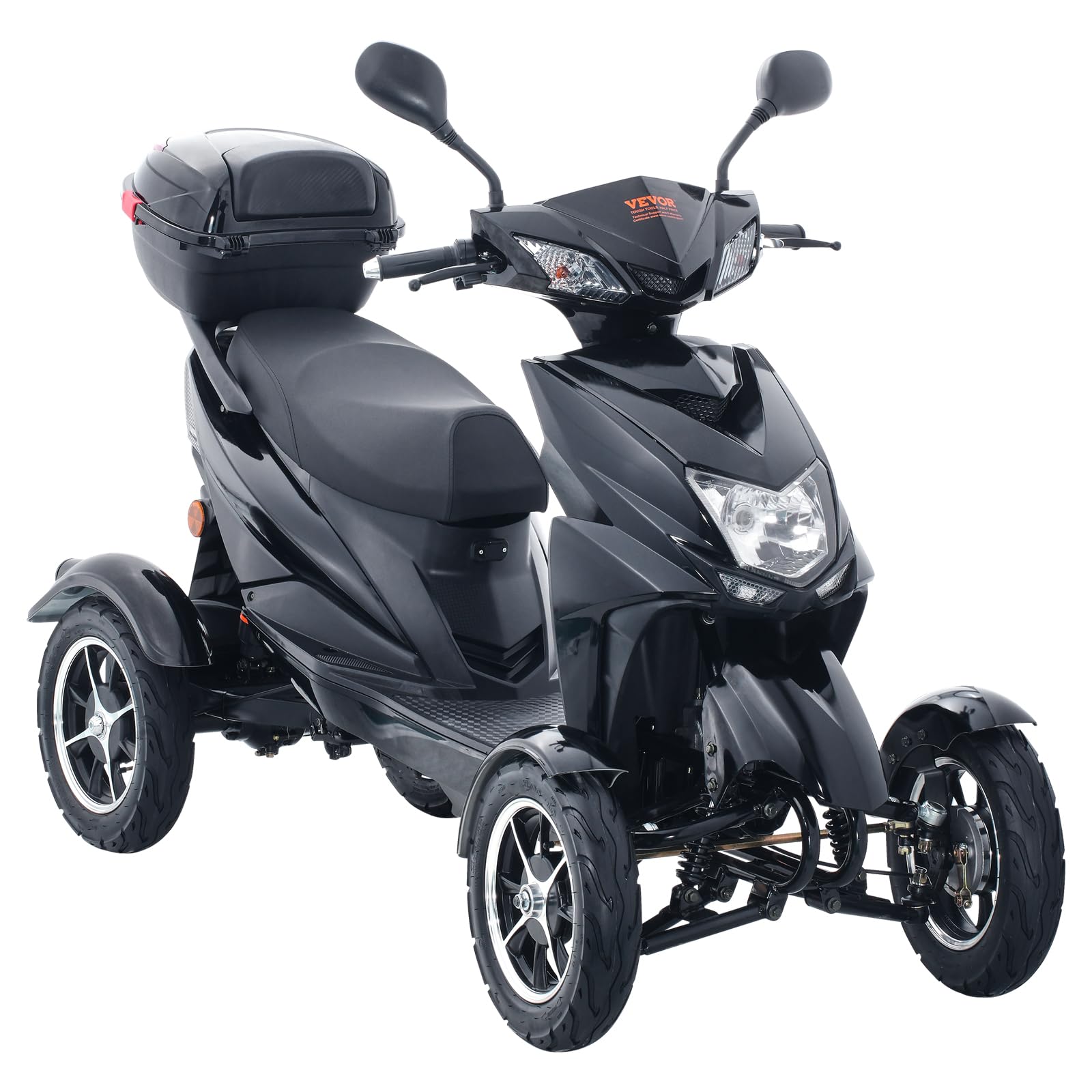 VEVOR Heavy Duty 4-Wheel Mobility Scooters for Seniors & Adults 450lbs ...