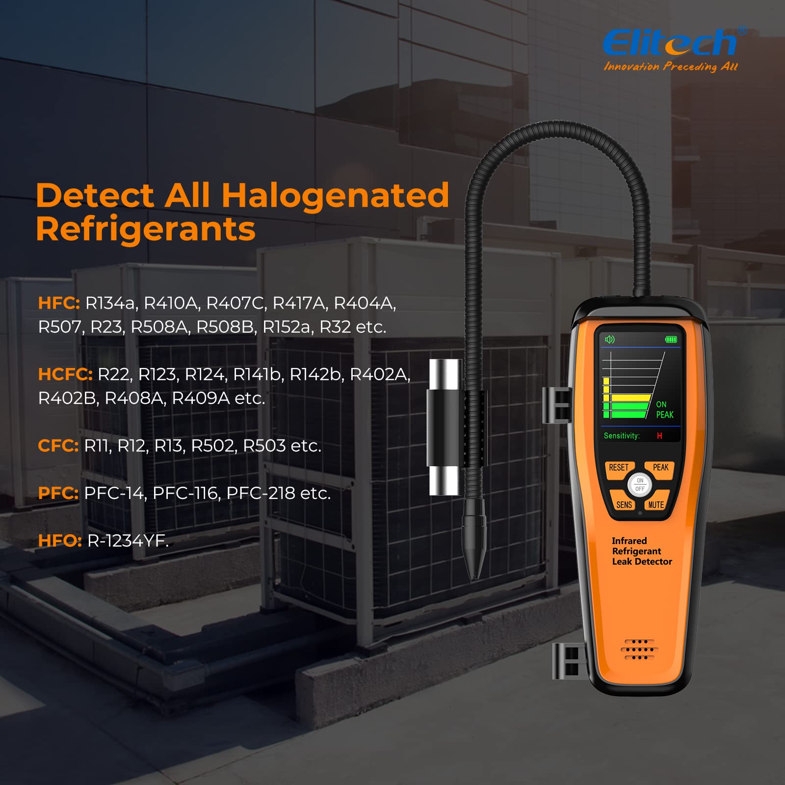 Mua Elitech HVAC Refrigerant Leak Detector 10 Yrs Infrared Sensor Life, Halogen Freon Sniffer ...