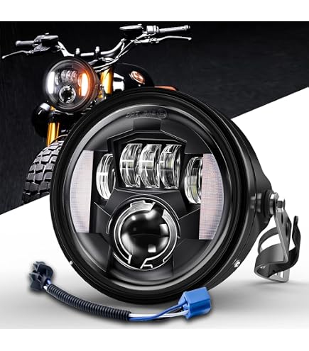 Black Headlight Housing Emgo Kawasaki Style 7 Inch Headlight Assembly ...