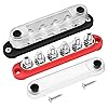 DAIERTEK 12V Bus Bar 6 x 5/16" (M8) Terminal Studs 12 Volt Power Distribution Block with Cover ...
