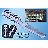 Wellys R 041270 - Rasoio per capelli a doppia lama, con pettine: Amazon ...