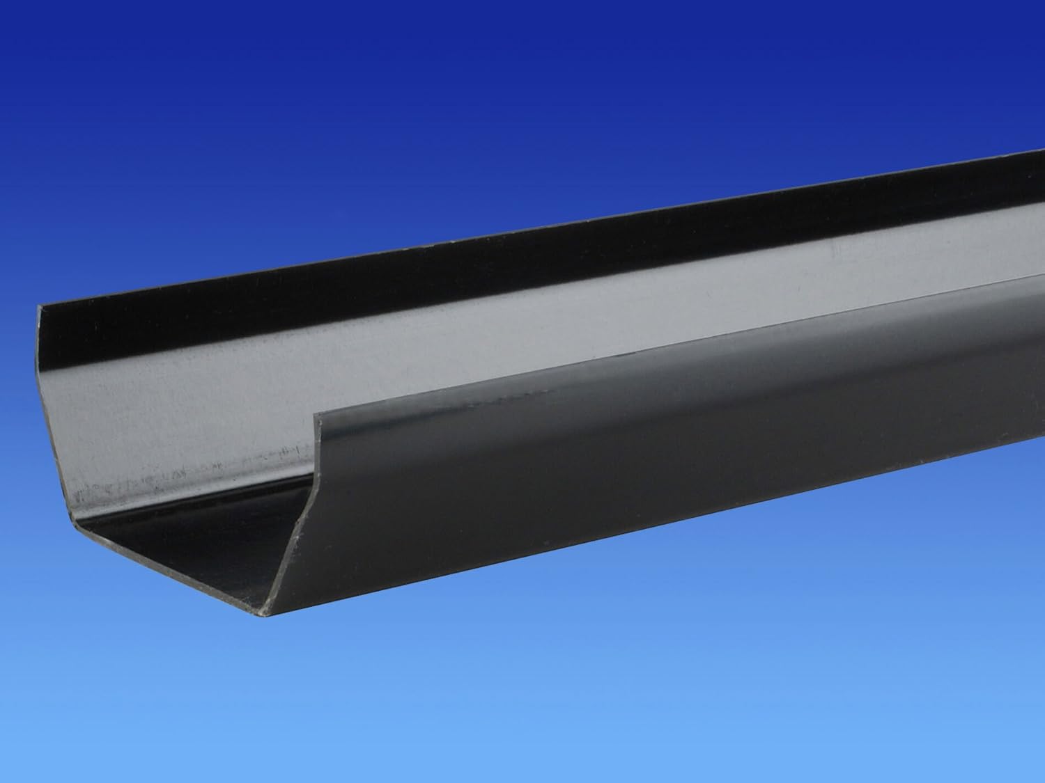 Wavin OSMA Squareline Gutter 4M (supplied as 2 x 2Metre) 100mm Black ...