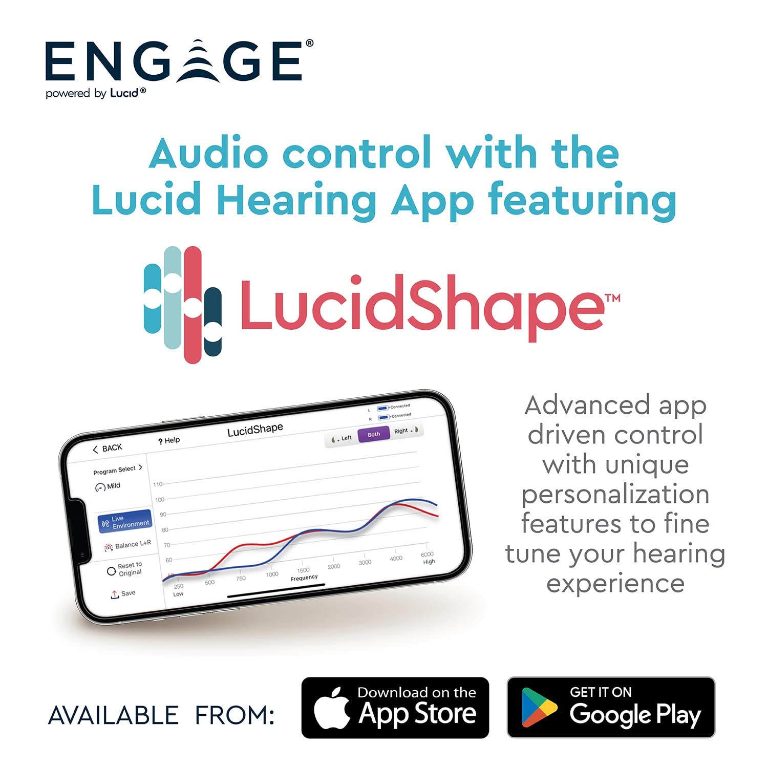 Mua Lucid Hearing Engage Rechargeable OTC Hearing Aids - Compatible With Android, Lucid Hearing ...