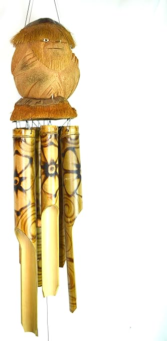Amazon.com : HAND CARVED LARGE BEAUTIFUL BAMBOO COCONUT MONKEY FACE ...