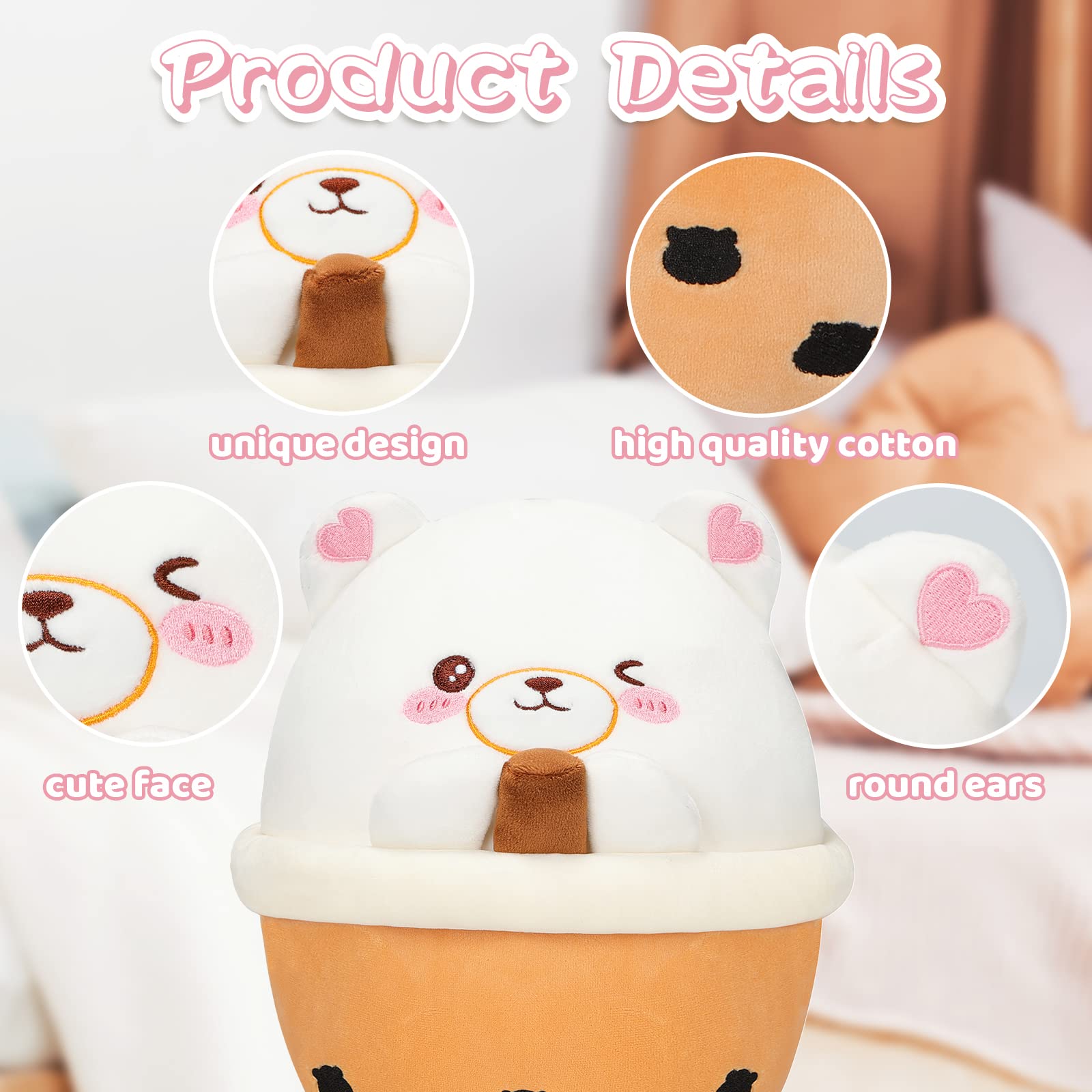 Mua AIXINI Bear Boba Plush 10 inch Bubble Tea Stuffed Animal Cute Soft ...