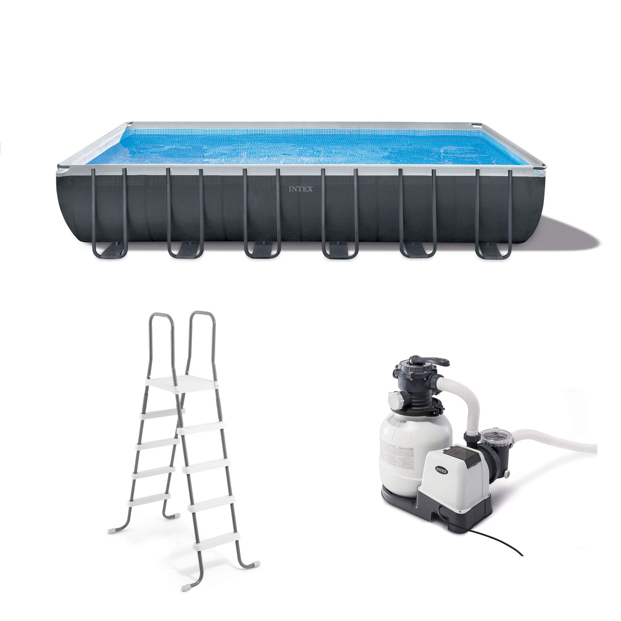 Intex 26367EH 24' x 12' x 52" Rectangular XTR Frame Swimming Pool w ...