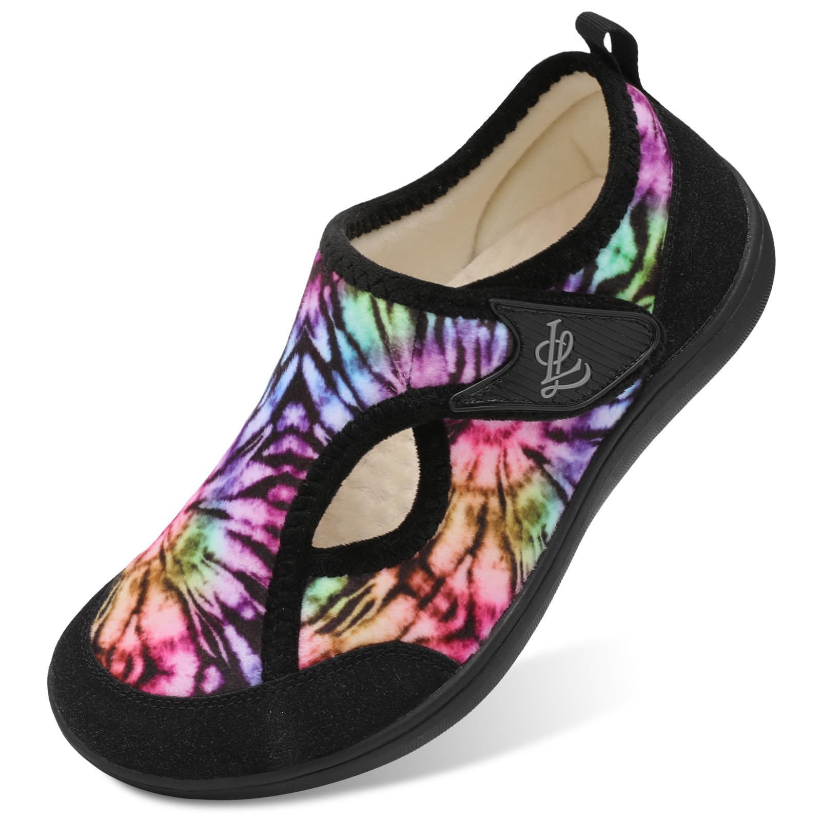 LeIsfIt Womens Slippers Wide Diabetic Shoes Adjustable Arthritis Edema ...