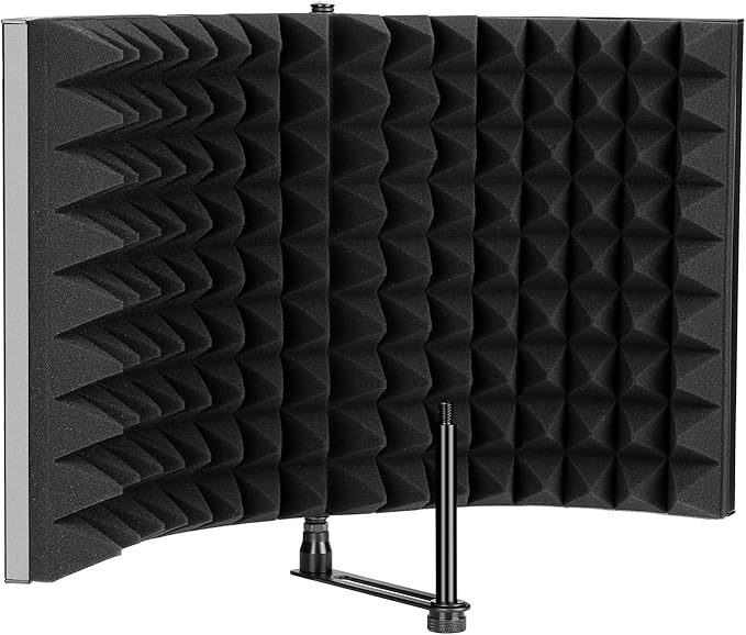 Microphone Isolation Shield, AGPtEK Studio Mic Sound Absorbing Foam ...