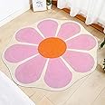 Amazon.com: USTIDE Pink Flower Shaped Rug 47x47 Inch, Washable Flower ...