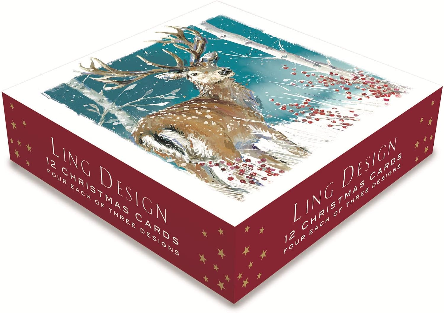Box Of 12 Assorted Christmas Wildlife Square Christmas Cards Xmas Card Box Of 12 Assorted Christmas Wildlife Square Christmas Cards Xmas Card