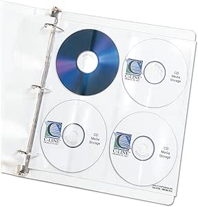 Amazon.com : C-Line Deluxe CD Ring Binder Storage Pages for Standard 3 ...