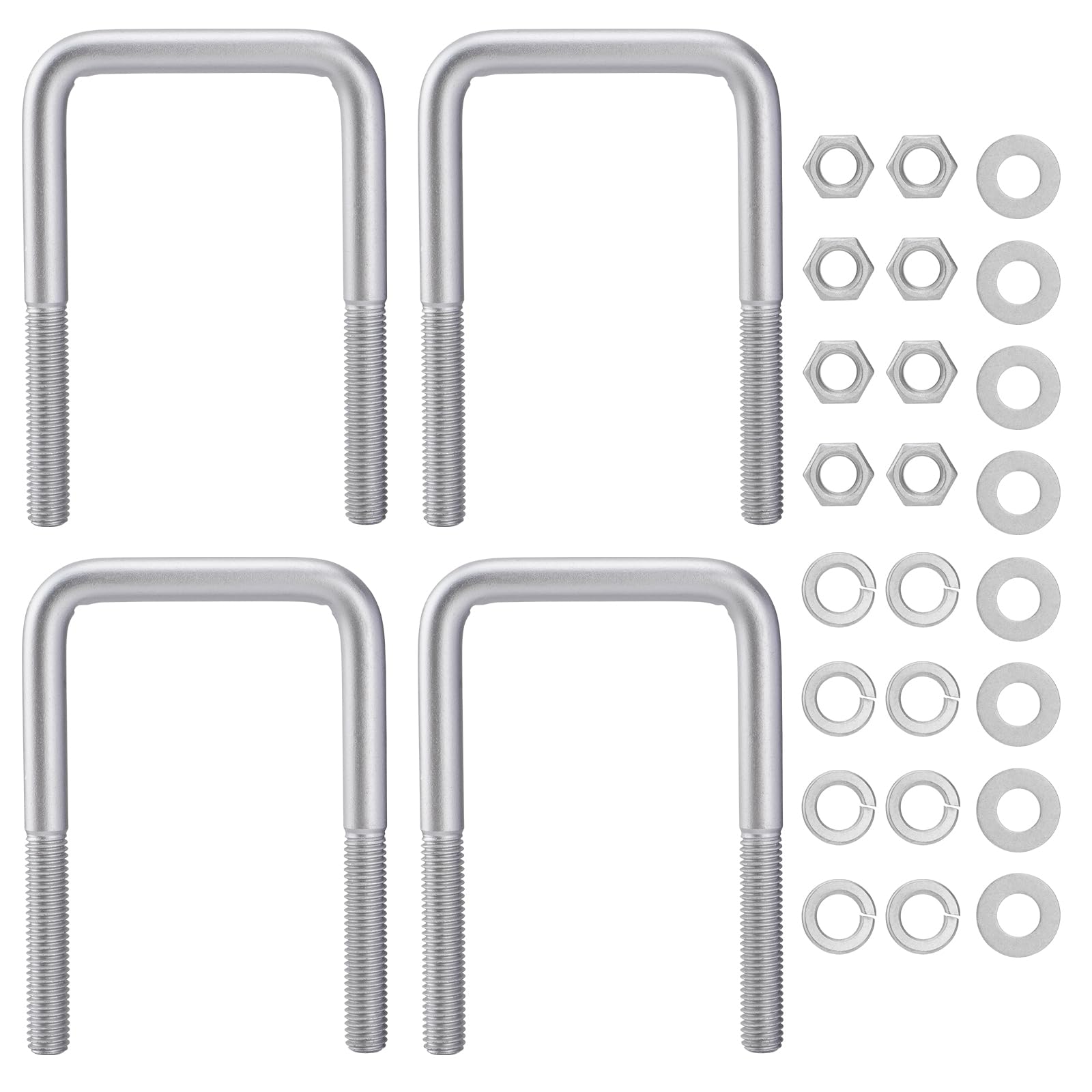 SPARKWHIZ Square U-Bolt Grade 10.9, Boat Trailer U-Bolts 1/2 D x 3 1/16 W x 5 5/16 Inch ...