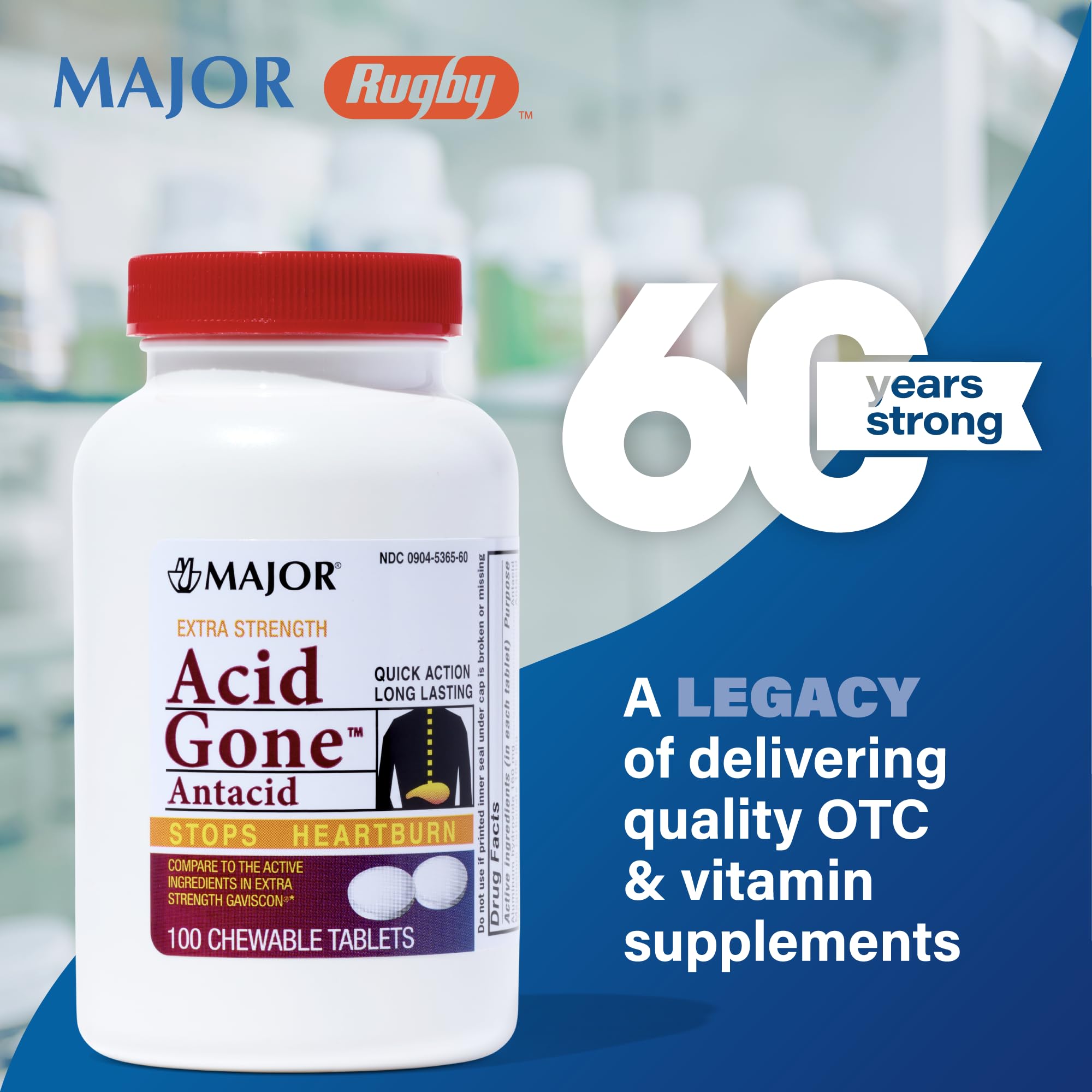 Mua Major Acid Gone Extra Strength Antacid Chewable Tablets - Anti-Acid ...