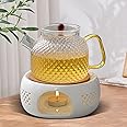 Amazon.com: Teapot Heater Ceramic Coffee Tea Warmer with Cork Cushion ...