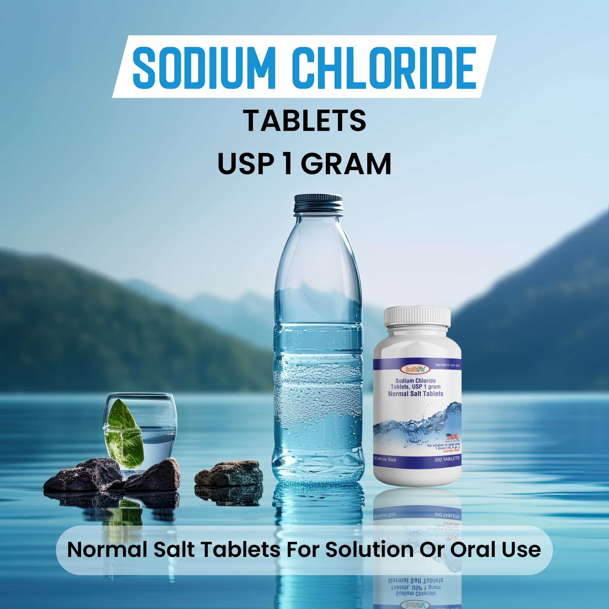 Mua Health life Sodium Chloride Tablets 1 gm, USP | 300 Count | Normal ...