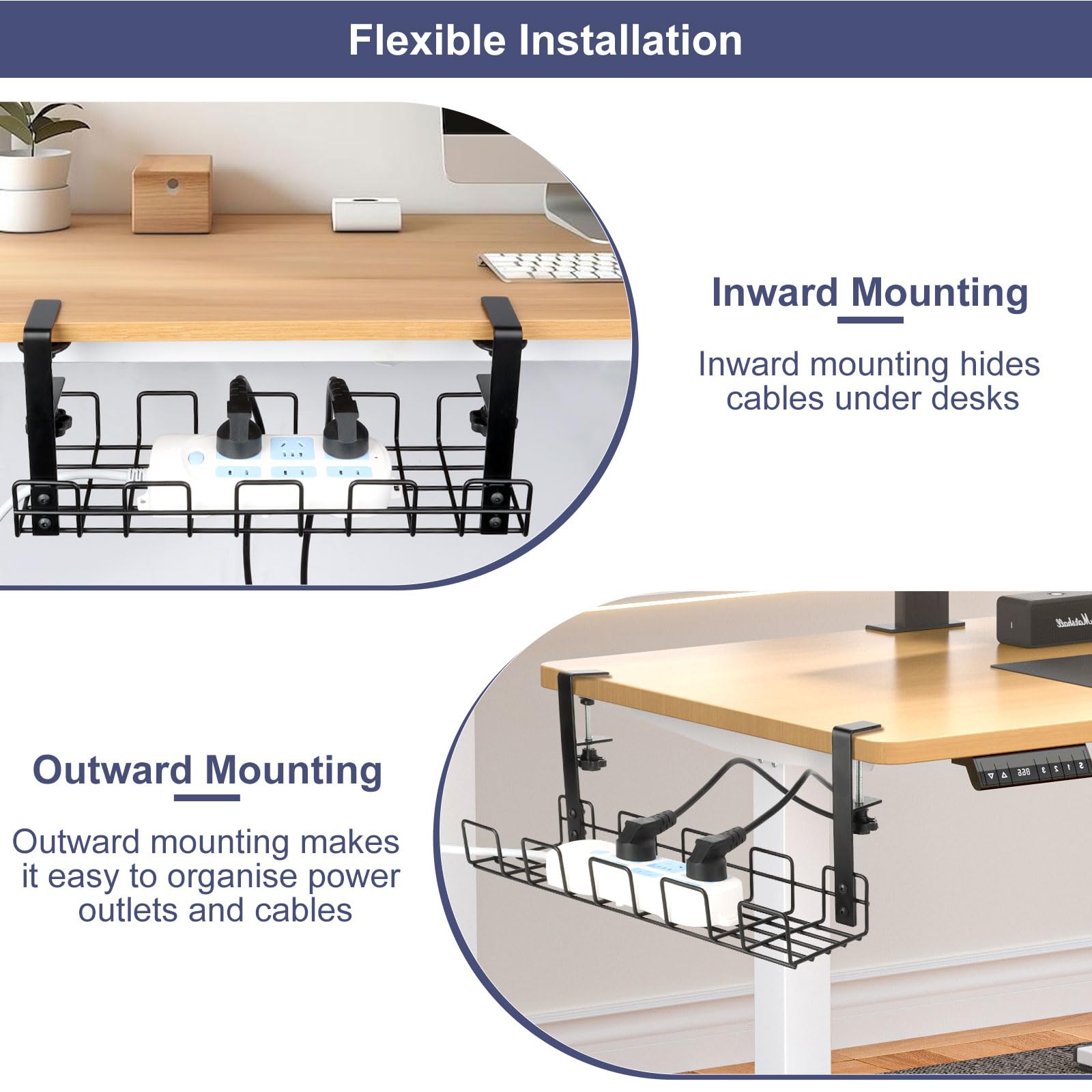 Mua VFANDV Cable Management Desk, Under the Cable Duct Desk, No ...