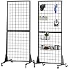 Blasinc 2-Pack 2'x5.5' Ft Gridwall Panel Display Stand Heavy Movable ...