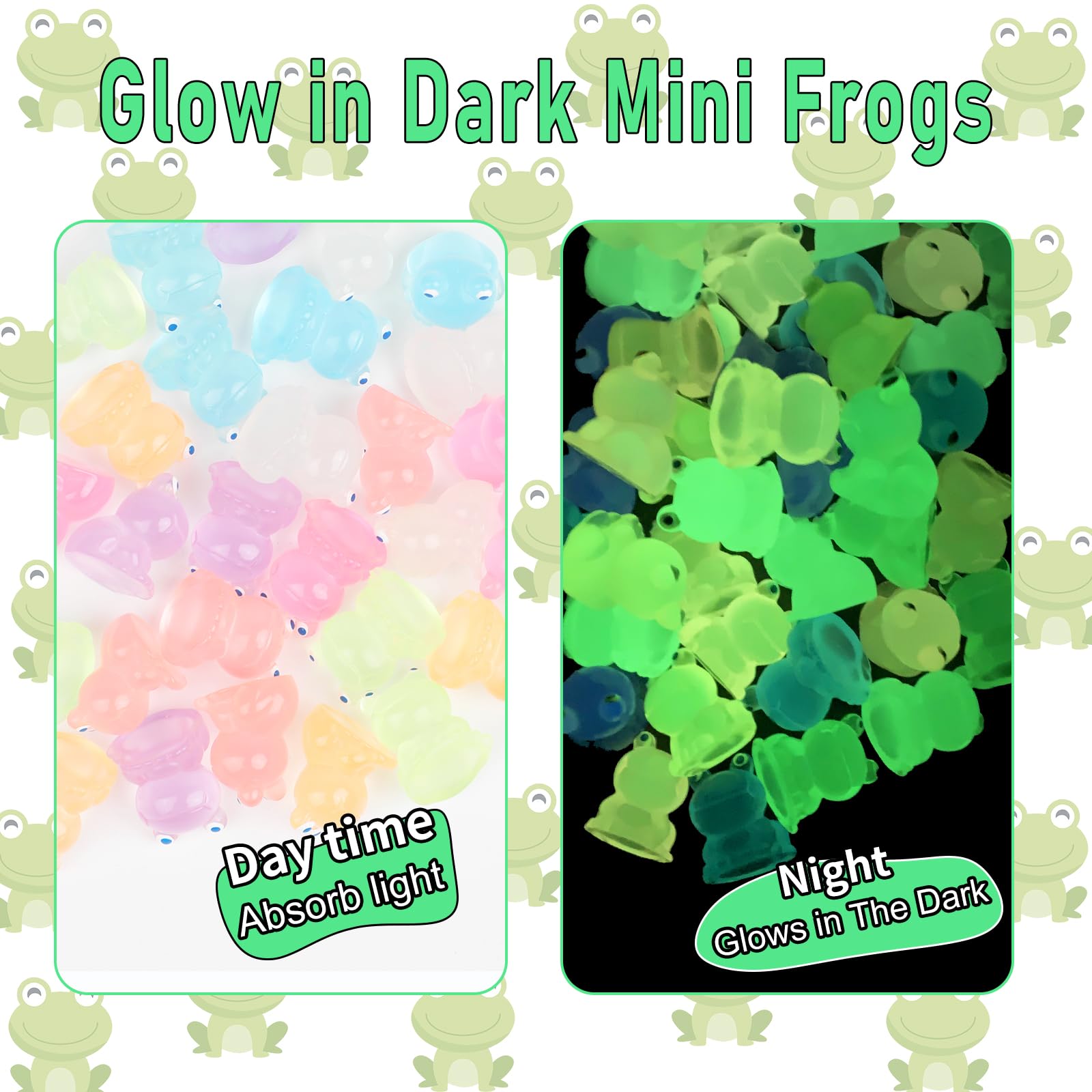 Mua DERAYEE 14 Pcs Resin Frog Luminous Wooden Elf Figures Luminous ...