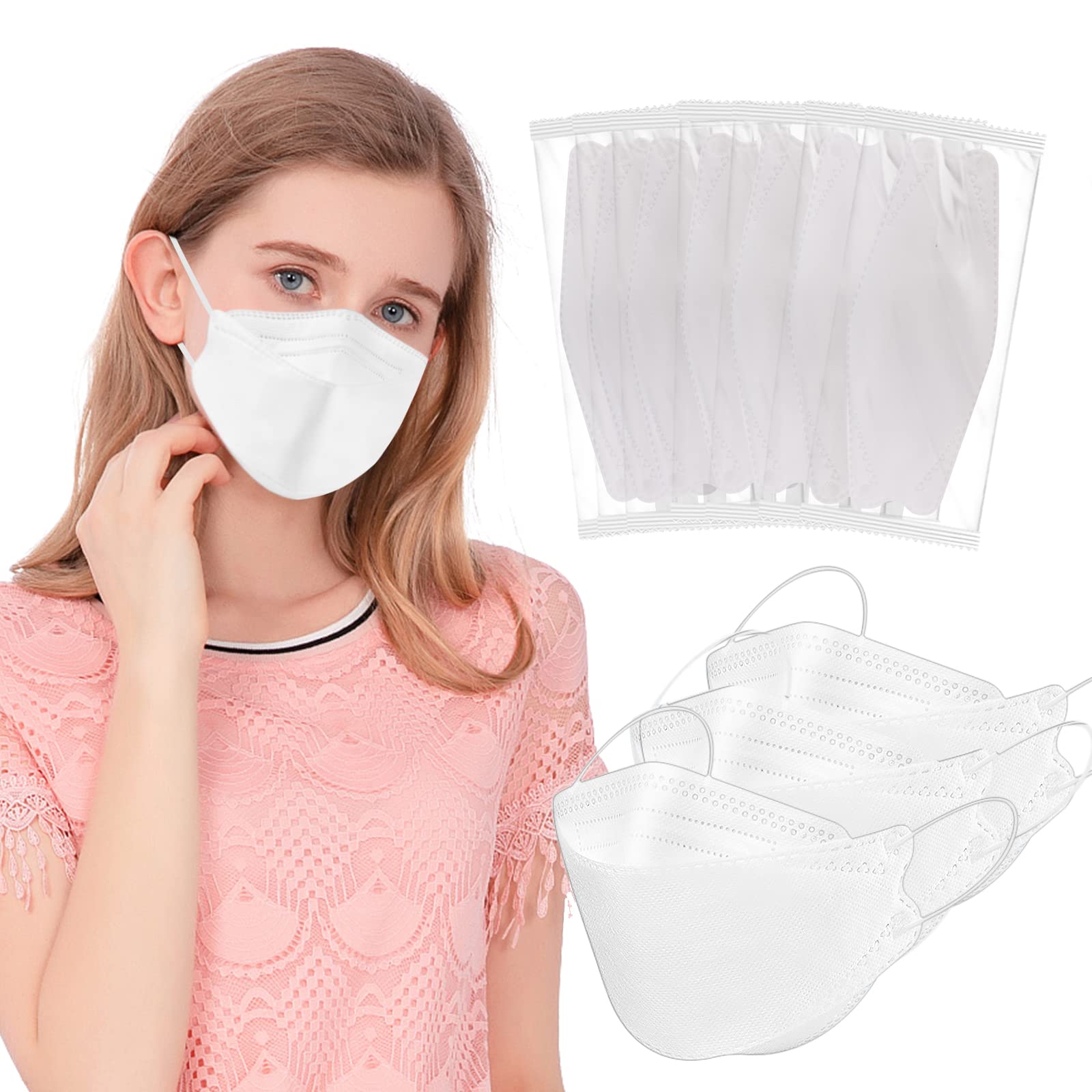 Mua Wecolor 50 Pack White KF94 Masks, Individually Packaged 4 Ply ...