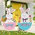 Amazon.com: 2 Pack Spring Yard Signs Decorations Outdoor, Metal Spring ...