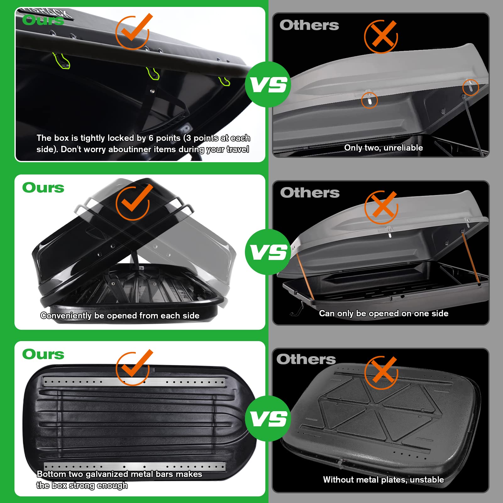 Mua Cargo Box Waterproof Rooftop Cargo Carrier with Car Trunk Organizer ...