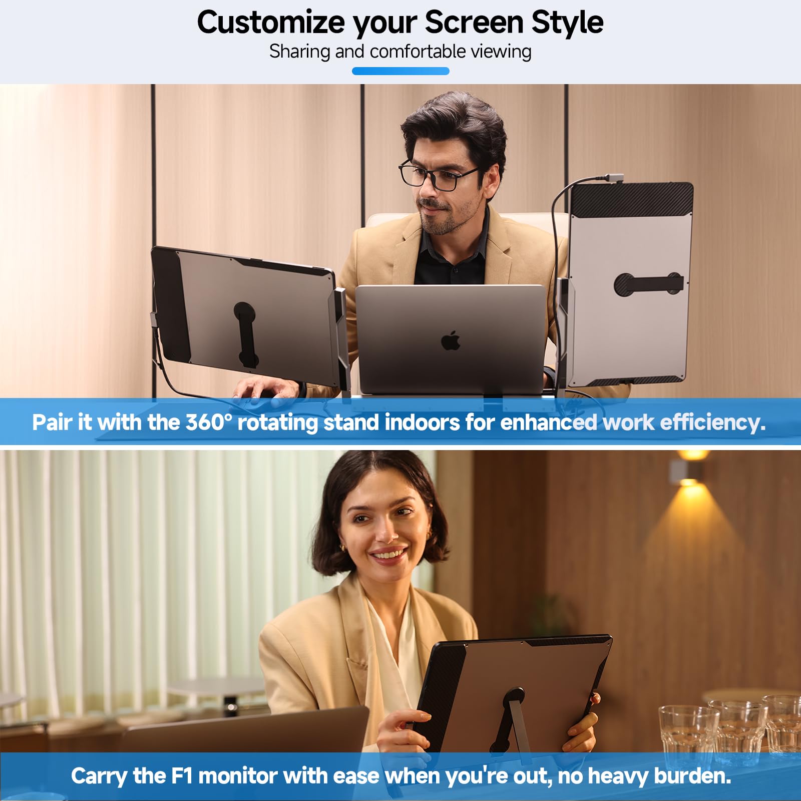 Mua Maxfree F2 Triple Screen Laptop Screen Extender - 14'' Laptop ...