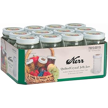 Amazon.com: Kerr 7061000115 12 Oz Decorative Jelly Jars: Kitchen & Dining