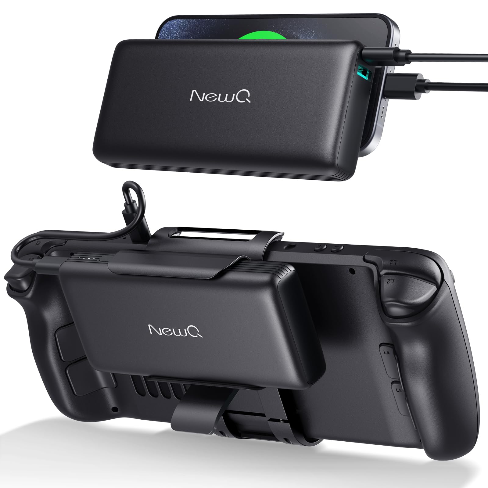 NEWQ 2-in-1 Steam Deck Battery Bank & Stand for Steam Deck/Steam Deck ...