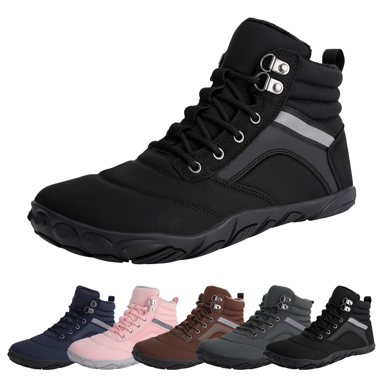 Womens Mens Winter Barefoot Boots Warm Minimalist Wide Toe Box Snow ...