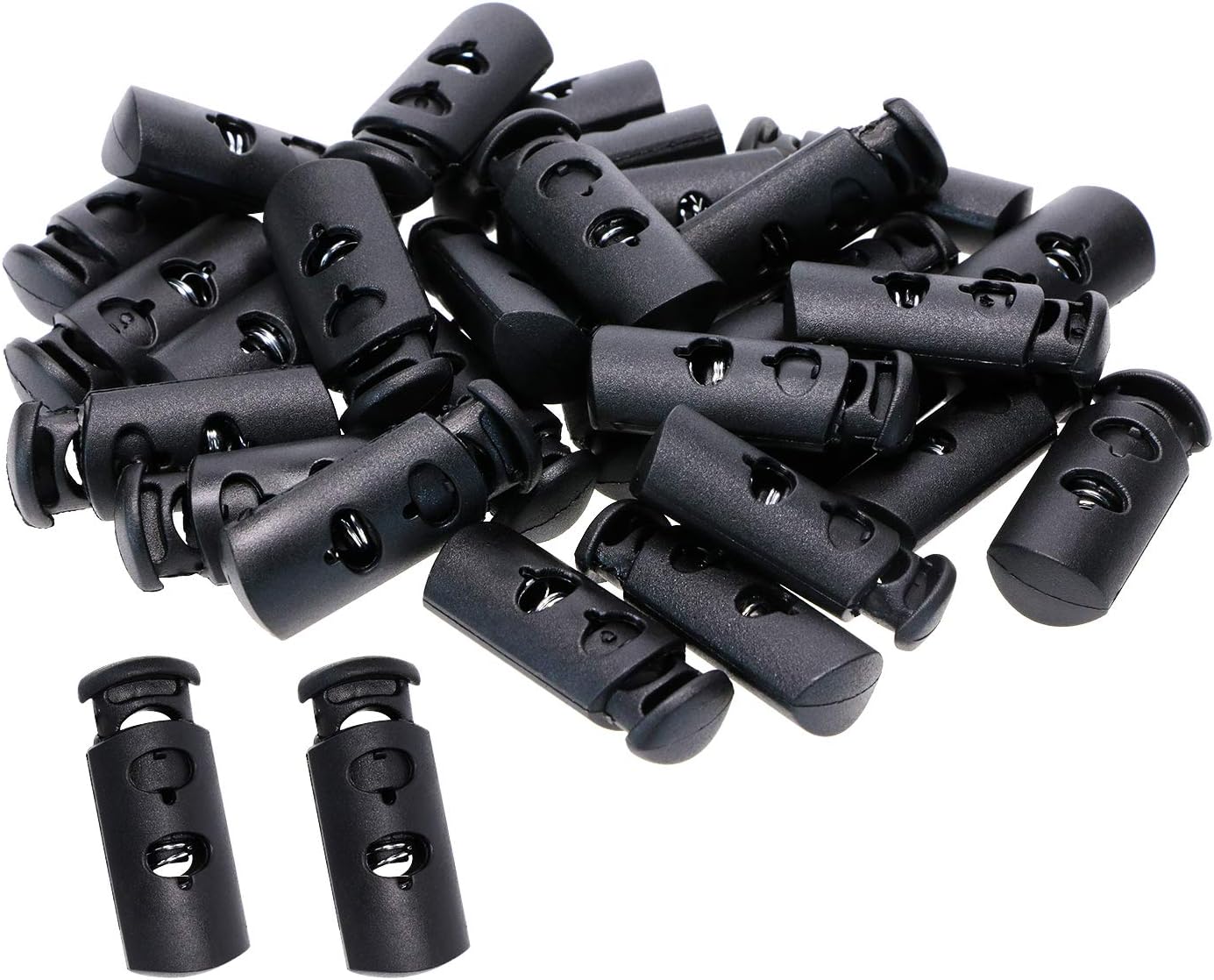 10 Cord Lock End Toggle Double Hole Spring Rope Stopper Sliding ...