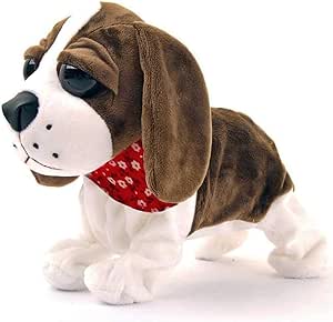 Amazon.com: Interactive Animated Walking Pet Electronic Dog Plush Sound ...