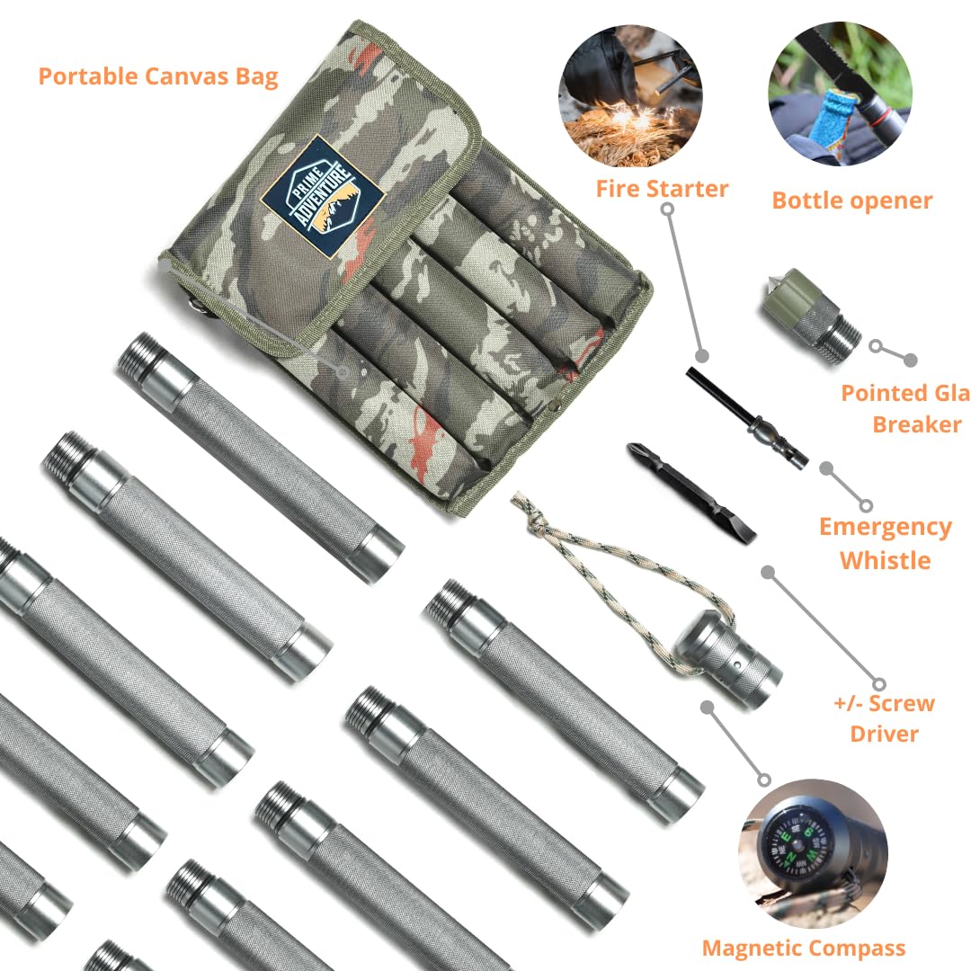 Mua Hiking Tactical Stick Walking Staff - Outdoor Multitool Gear ...