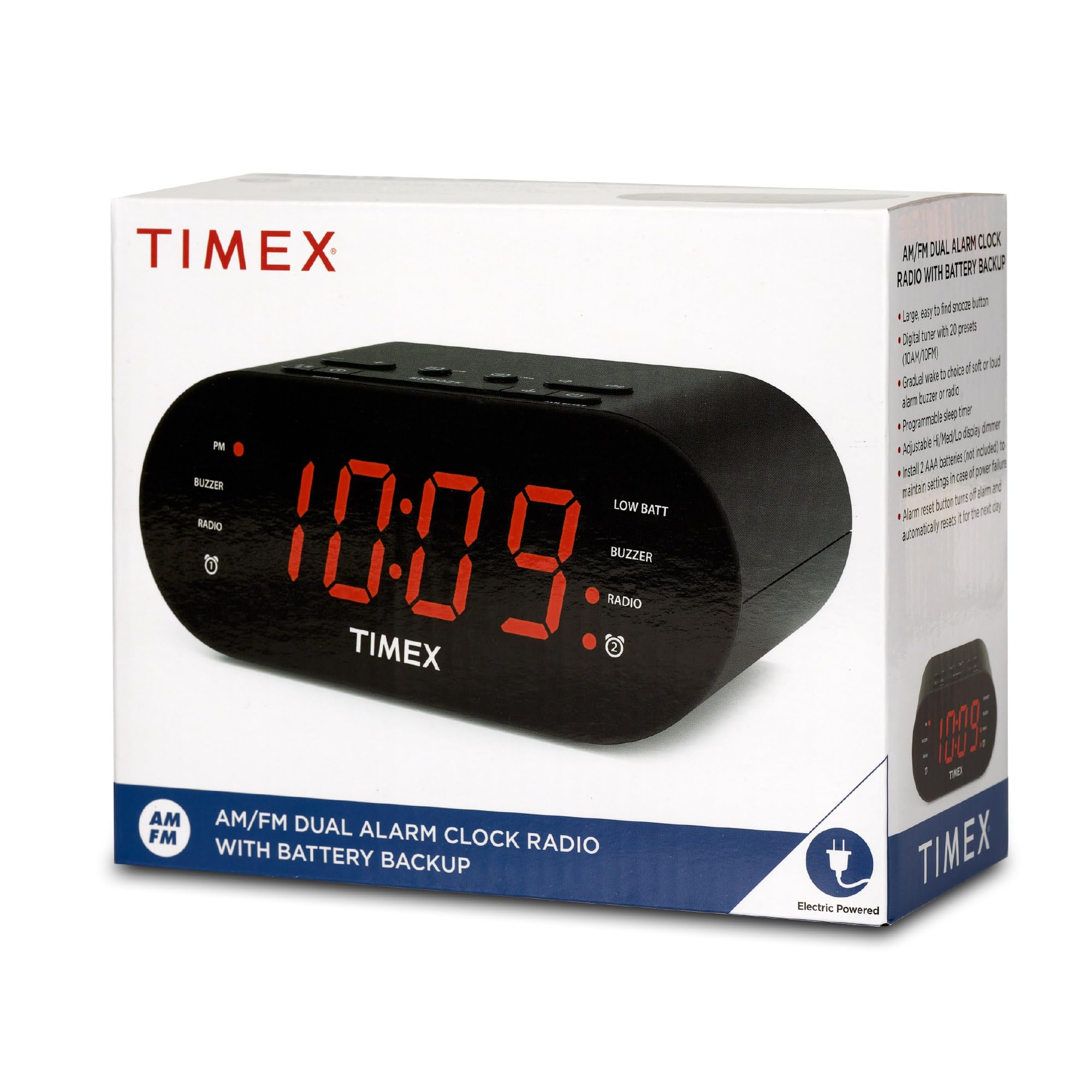Mua Timex T231G AM/FM Dual Alarm Clock Radio with 1.2-Inch Display and ...