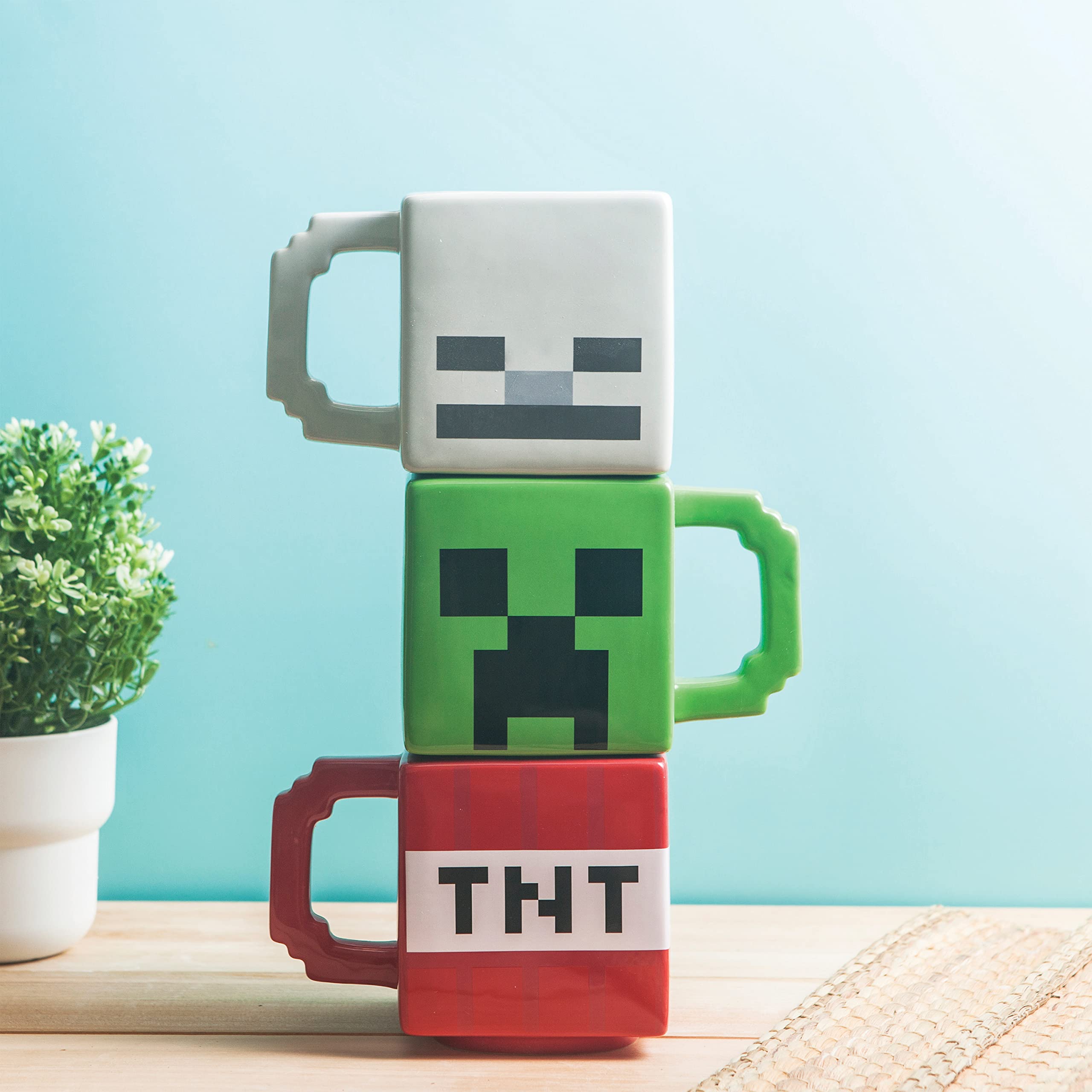 Mua Zak Designs Minecraft Mug Unique 3D Sculpted Ceramic Coffee Cup 3 ...