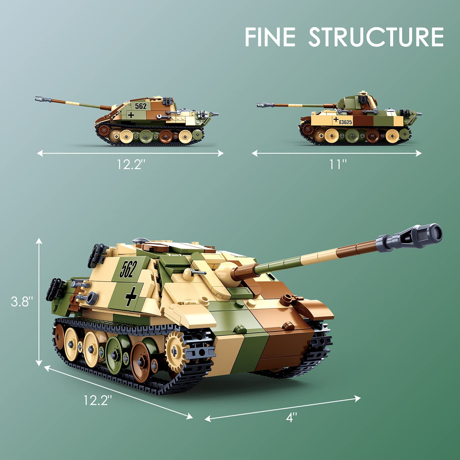Mua WWII-Medium Tank Building Blocks Toy, Panther Tank/Jagdpanther 2 in ...