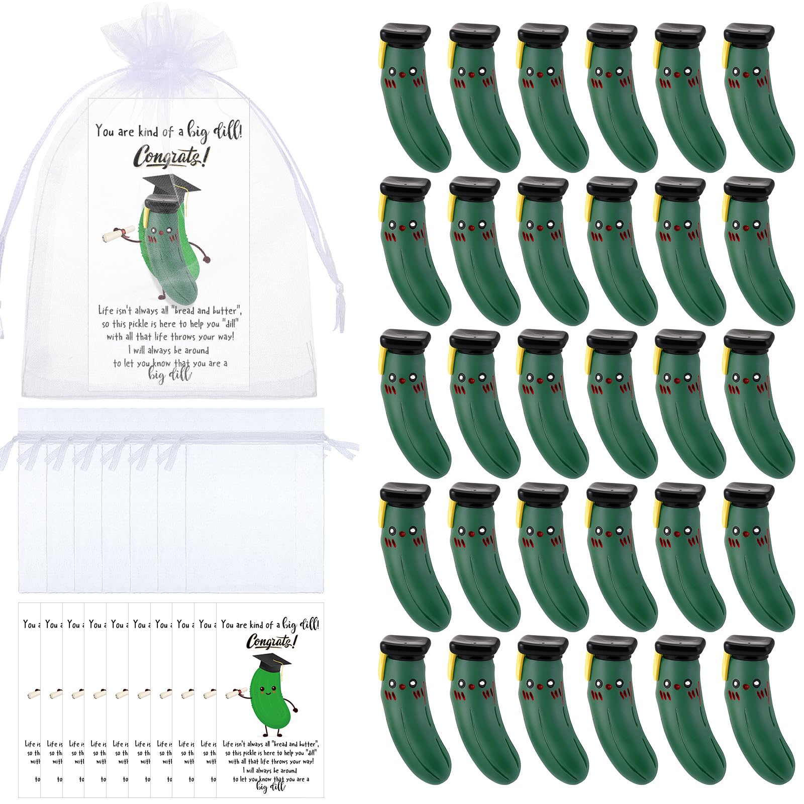 RoundFunny 30 Sets Graduation Pickle Gifts Bulk for Students ...