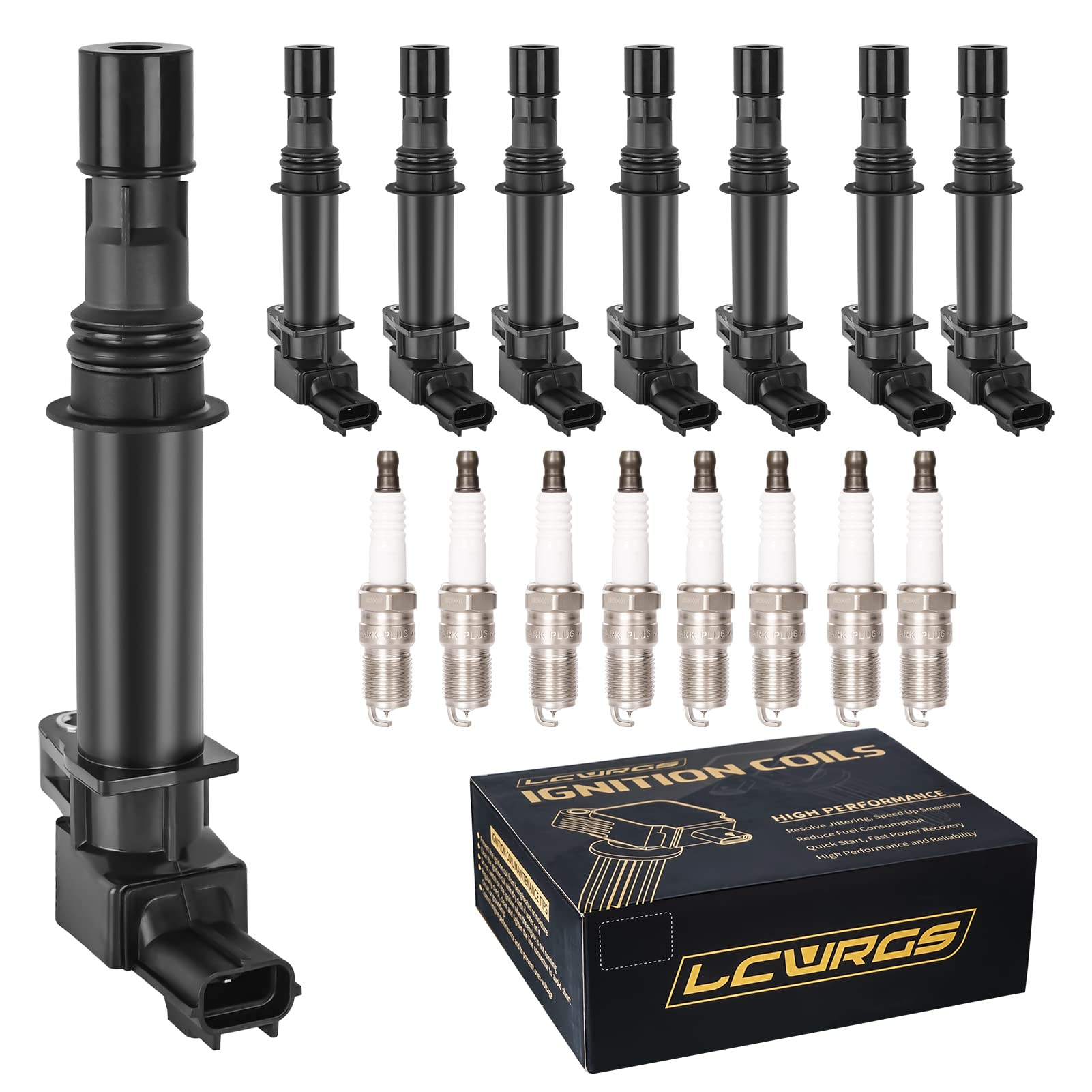 Set of 8 Ignition Coil Pack and Spark Plugs Fits for 2000 2001 2002 ...