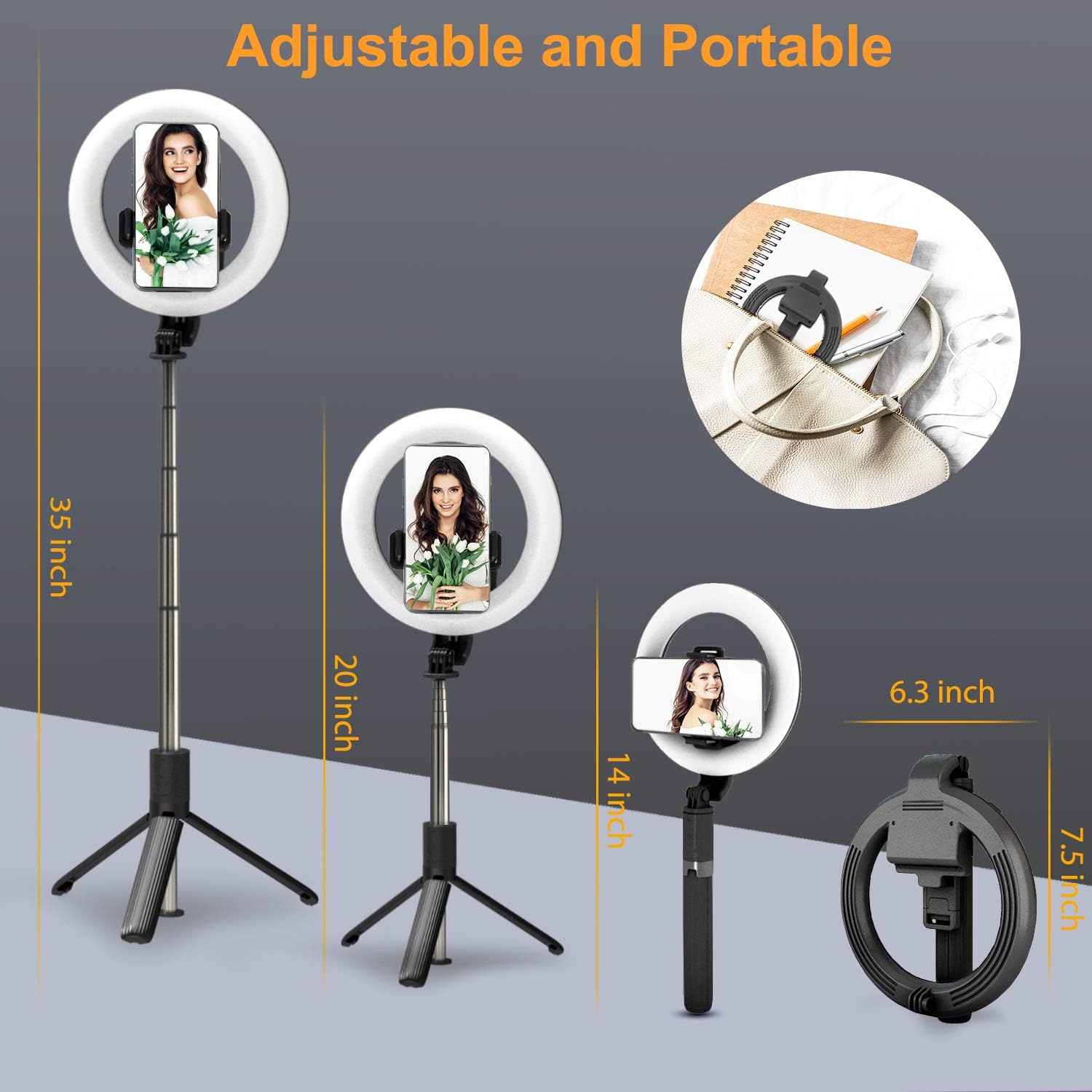 【2021 Upgraded Version】Selfie Ring Light with Tripod Stand, PEYOU ...