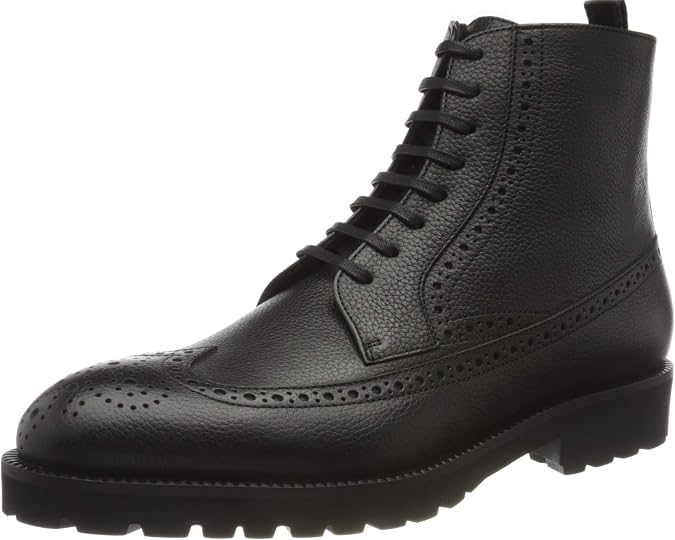 BOSS Herren Edenlug Halb Schnür-Boots aus Leder mit Budapester-Details ...