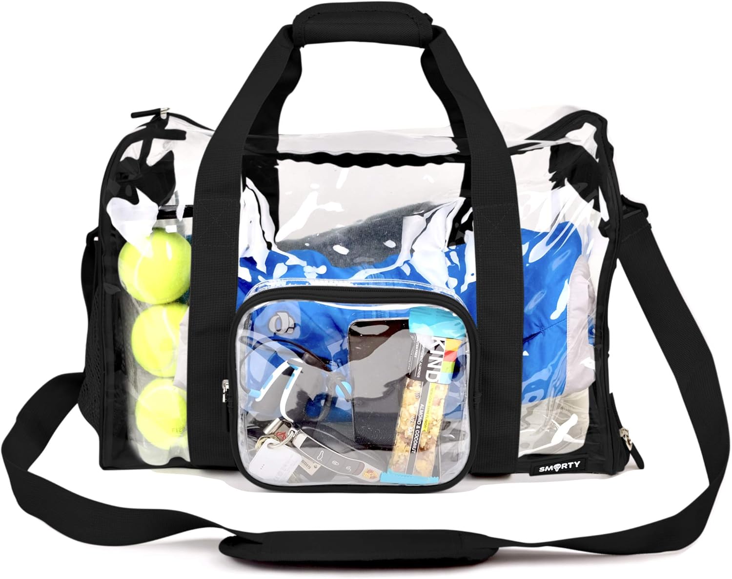Large Heavy Duty Clear Duffel Gym Sport Bag With Shoe Pocket Padded Bottom Removable Shoulder large-heavy-duty-clear-duffel-gym-sport-bag-with-shoe-pocket-padded-bottom-removable-shoulder