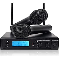 Amazon.com: Sound Town 200-Channel Professional UHF Wireless Microphone System with 2 Handheld ...