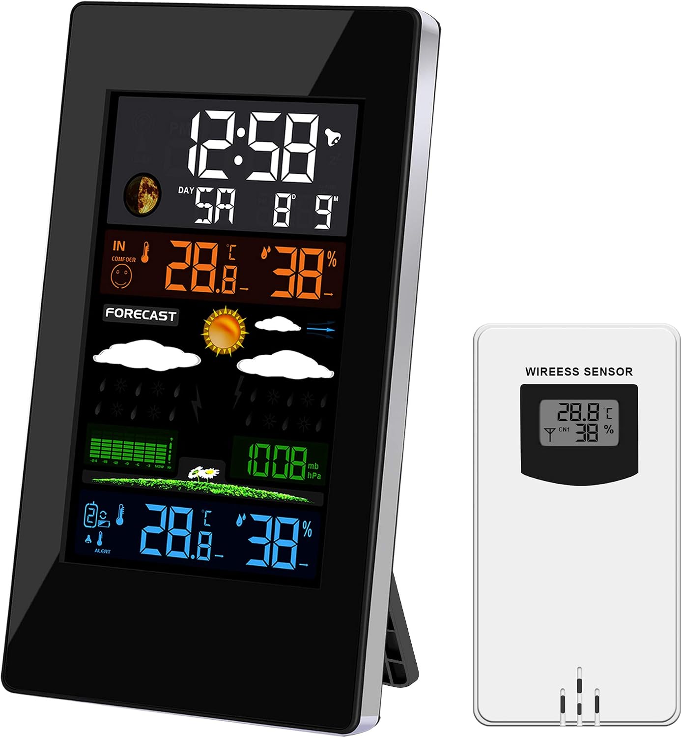 URESMAT Digital Wireless Weather Station with Outdoor Sensor, Digital ...